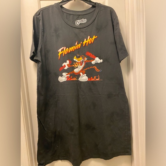 cheetos | Dresses | Cheetos Flamin Hot Graphic Tshirt Tie Dye Dress ...